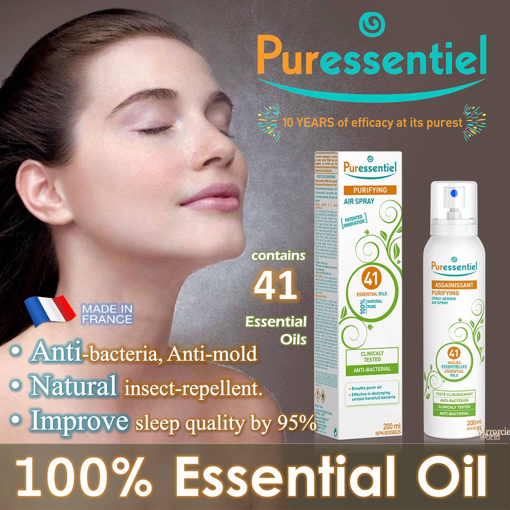 Puressentiel Purifying Air Spray 200ml. Innovative Aromatherapy oil ...
