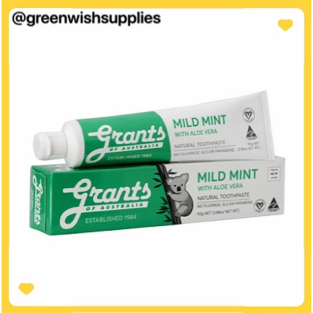 GRANTS - Natural Toothpaste Mild Mint With Aloe Vera (110g) Exp:11/2026 ...