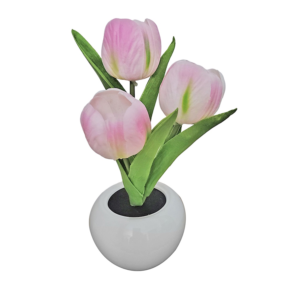 [Noel.sg] LED Tulip Flower Night Light Flowerpot Potted Plant Table ...
