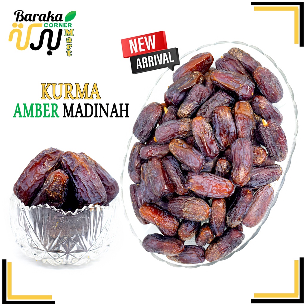 Kurma Ambar Madinah Jumbo Amber Dates Fresh 250g/500g/1kg | Shopee ...