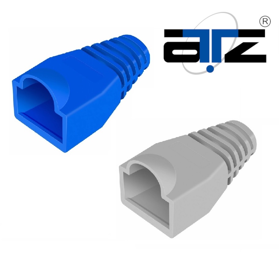 ATZ RJ45 PVC Boot (Blue / Grey) For Cat 6 / Cat 6A / Cat 7 with 7.0mm ...