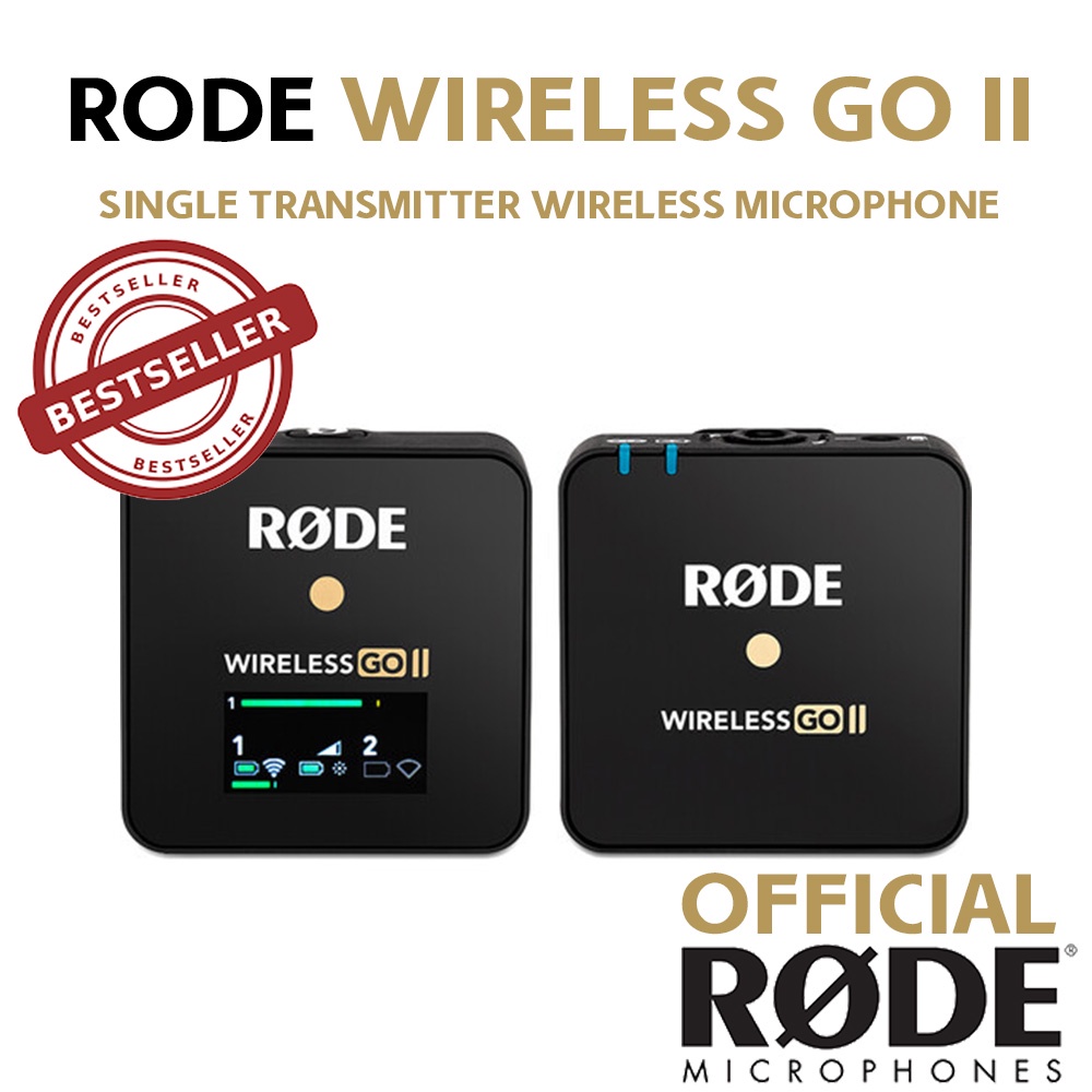 Rode Wireless GO II Single set Compact Digital Wireless Microphone System Recorder 2.4 GHz Black ...