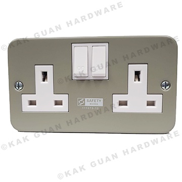 T & J METAL CLAD SWITCH SOCKET 13A & 13A X 2 | Shopee Singapore
