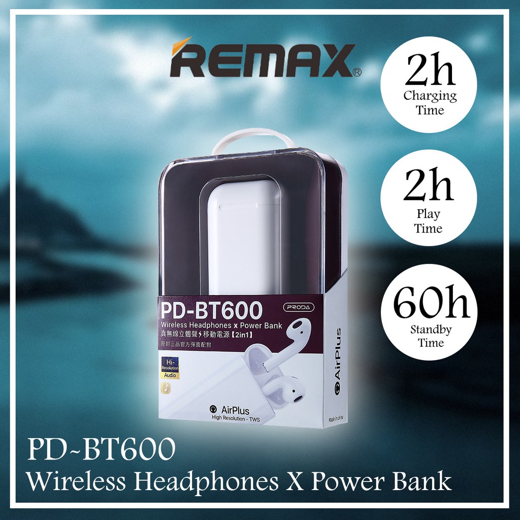 REMAX PD-BT600 Air Plus Wireless Headset + Power Bank | Shopee Singapore