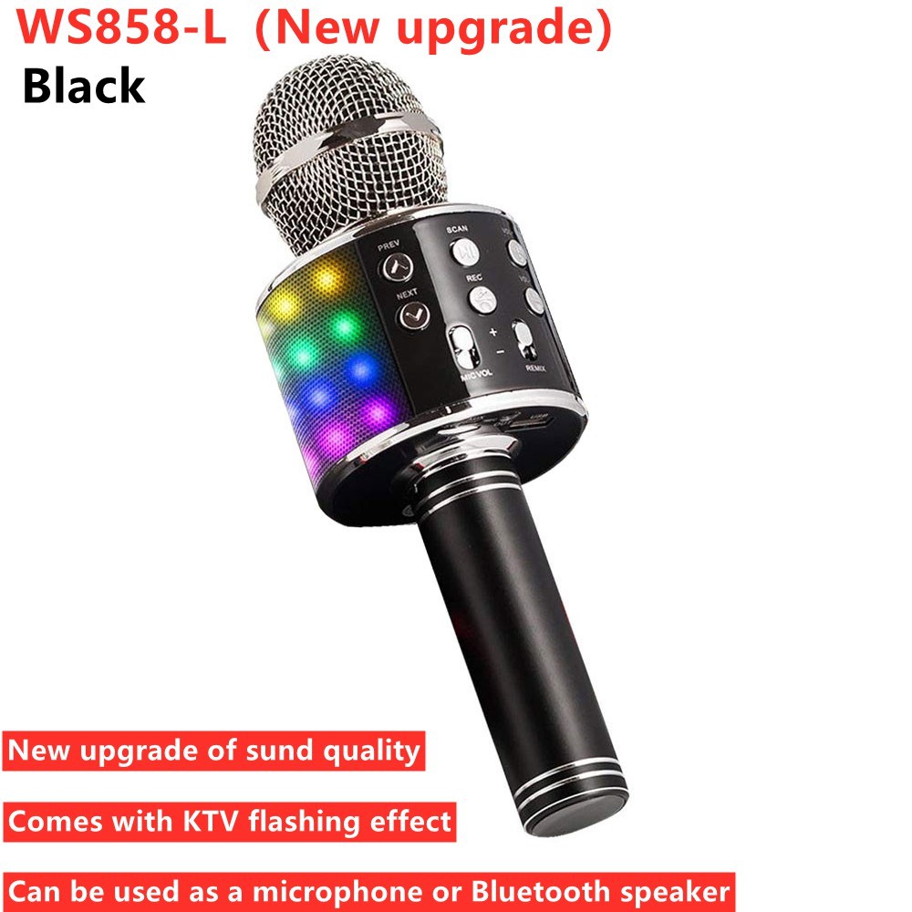 [ SG Ready Stock] WS858 Bluetooth Wireless Condenser Karaoke Microphone ...
