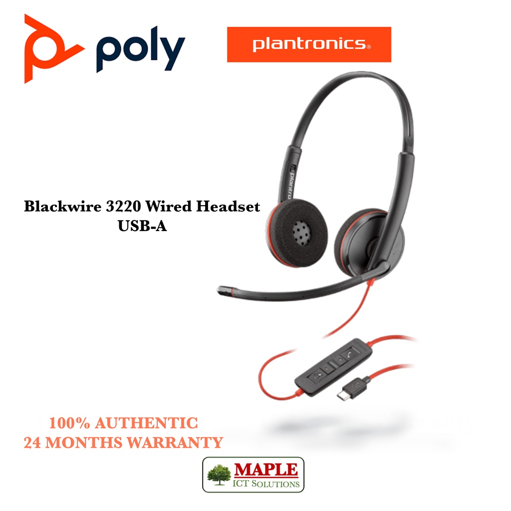 Poly Blackwire 3200 series USB Headset | Shopee Singapore