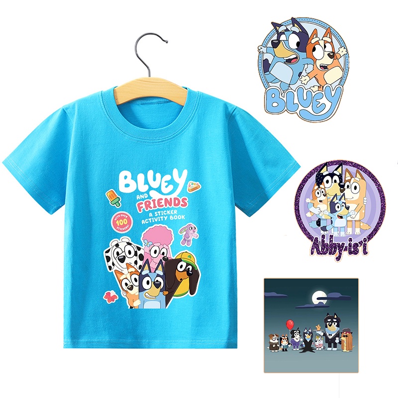 Bluey Clothes Iron on Patches Washable Creative T-shirt DIY Decoration ...