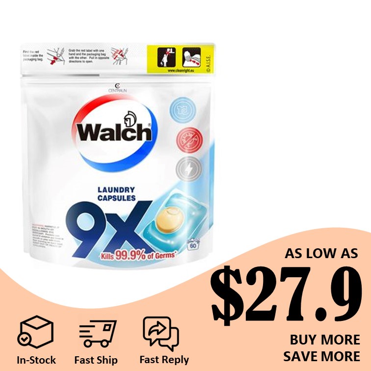 Walch Laundry Pods Capsules 9 x – Kills 99.9% of germs | Shopee Singapore
