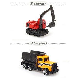 Alloy Engineering Vehicle Multicolor Diecast Simulation Model Car Toy ...