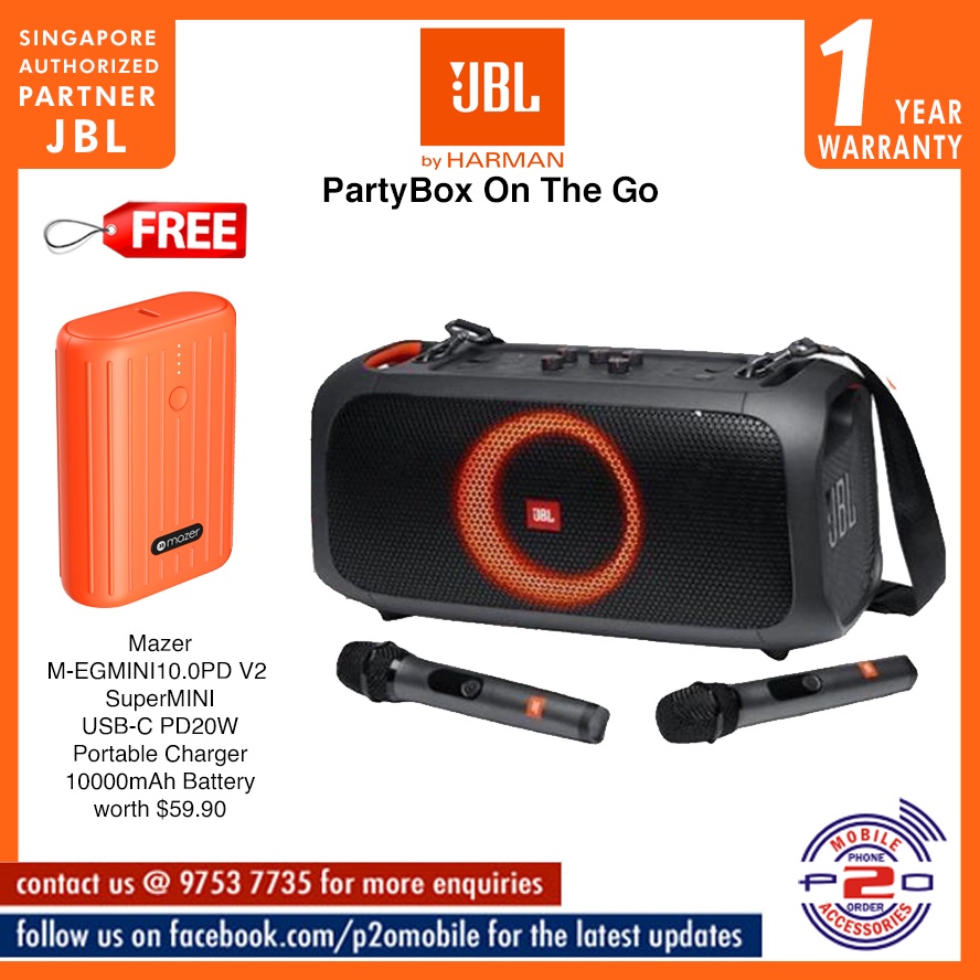 JBL PartyBox On the Go Portable Party Speaker (JBL Partybox OTG ...