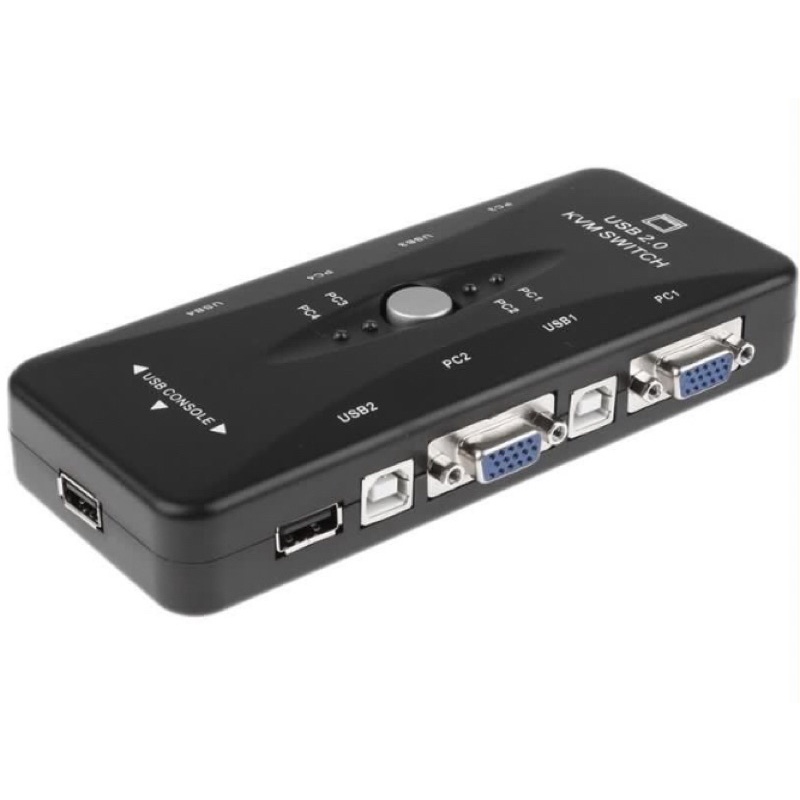 ieGeek KVM Switch Box 4 Port PC Monitor Switches Box for Computer ...