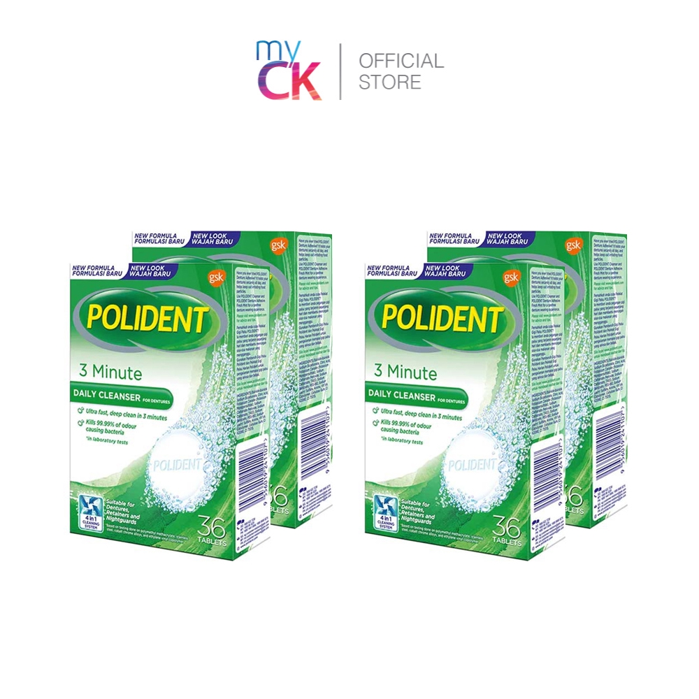 (Bundle of 2) Polident Denture Cleanser Fresh Active Express 3 Minute ...