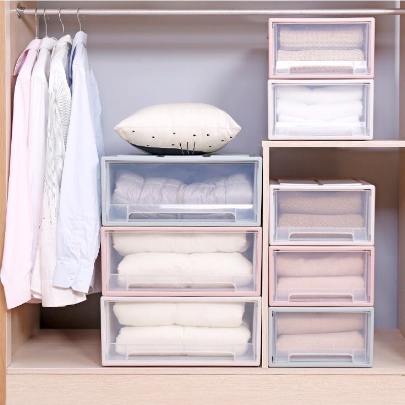 READY STOCK STACKABLE PLASTIC STORAGE DRAWER ORGANISER CONTAINER ...