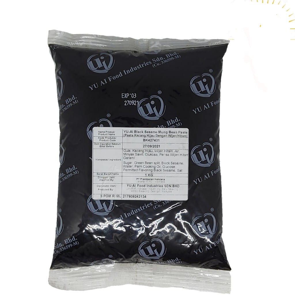 HIJAU HITAM W2fit Yu Ai Black Sesame Mung Bean Paste Green Bean With ...