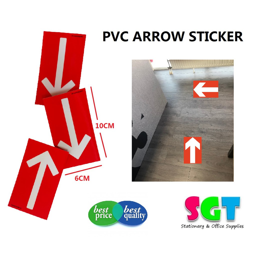 PVC Arrow Sticker 10cm x 6cm ( 1 pc only ) | Shopee Singapore