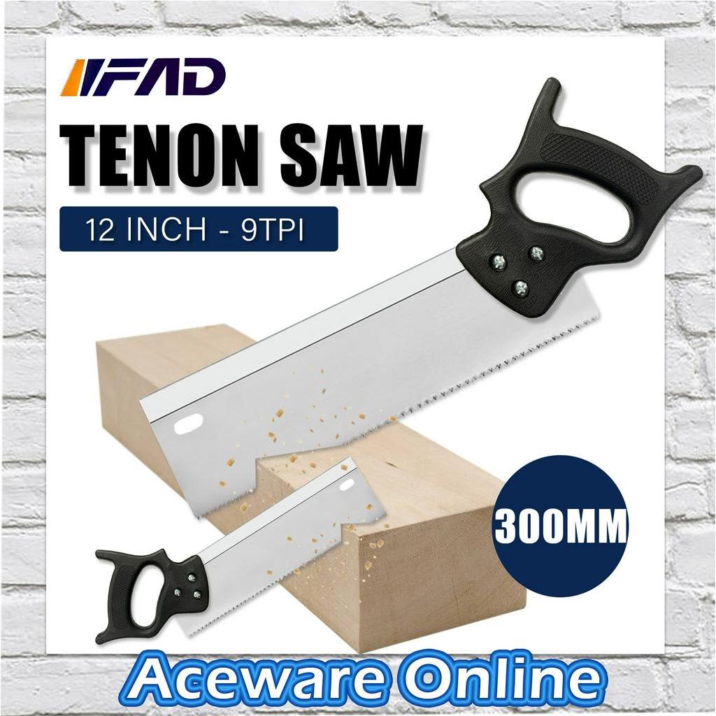 12 Inch Tenon Saw 9 TPI 300mm Garden Back Saw Rigid Blade Solid Grip ...
