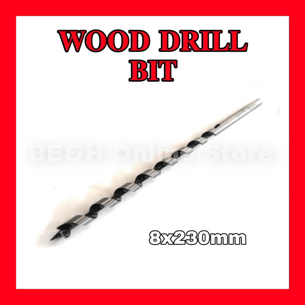WOOD DRILL BIT/ AUGER BIT 8X230MM (MATA DRILL KAYU) | Shopee Singapore