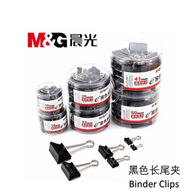 24pcs/box Black Binder Clip Color Binder Clips File Small Clip | Shopee ...
