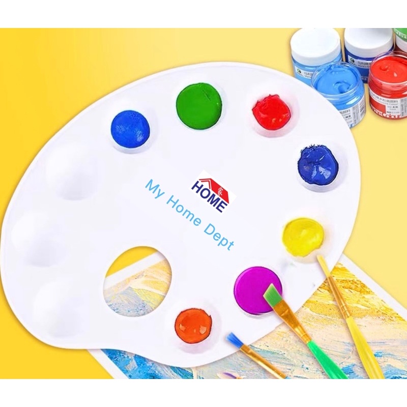 Paint Palette Color Plate Watercolor Artist Paint Pallet Grid Paint ...