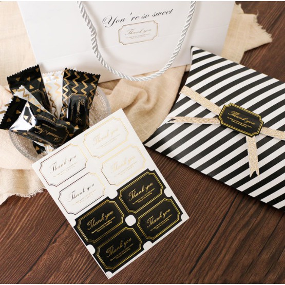 40pcs Best wishes sticker thank you stickers cake packaging box cookie ...