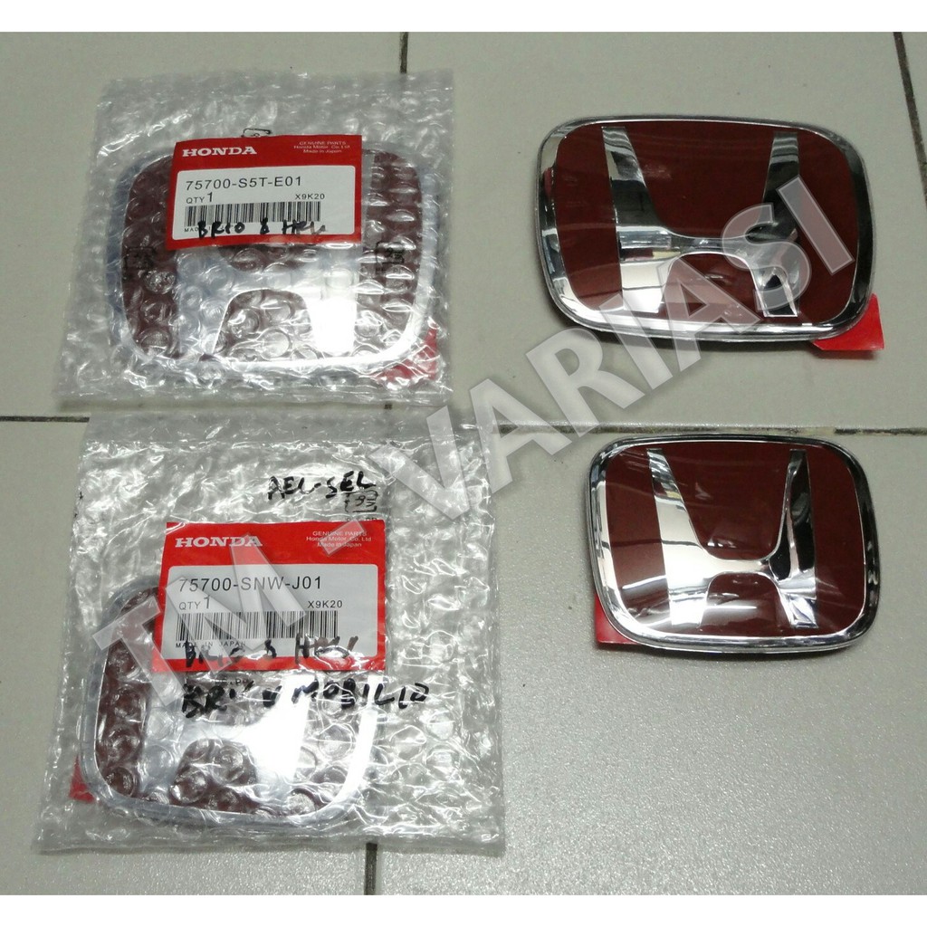 MERAH Original Red Honda Logo Emblem Specifically for Brio, HRV ...