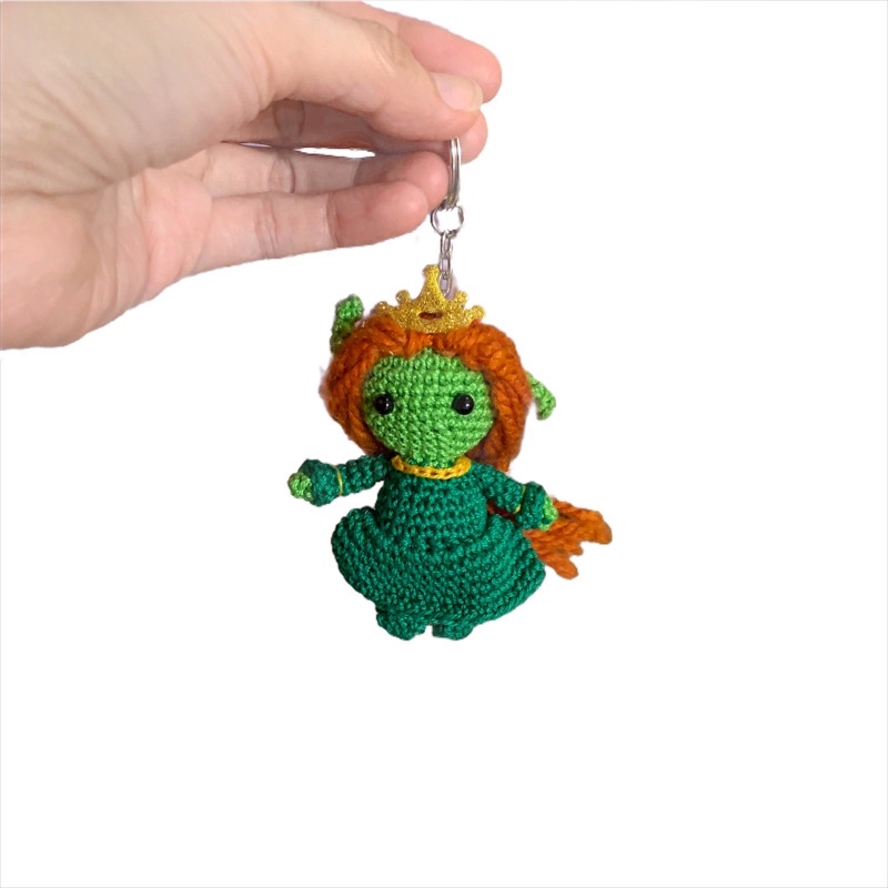 Shrek Crochet Princess Fiona Bag Charm Keychain Keyring Toy Toys ...