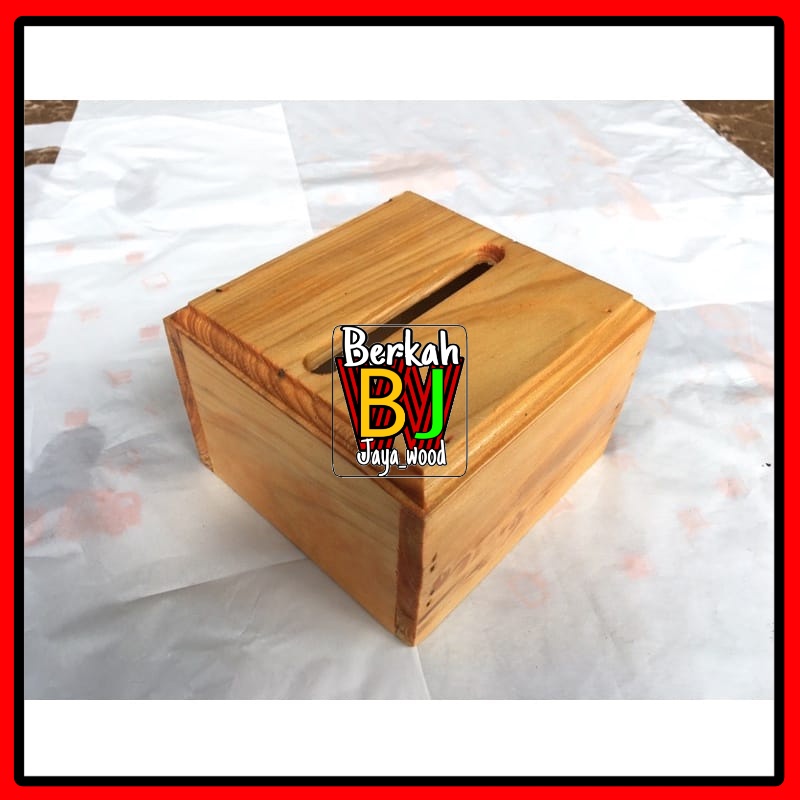 KAYU Pine Wood Tissue Box Small Wooden Tissue Box Organizer Tissue Box ...