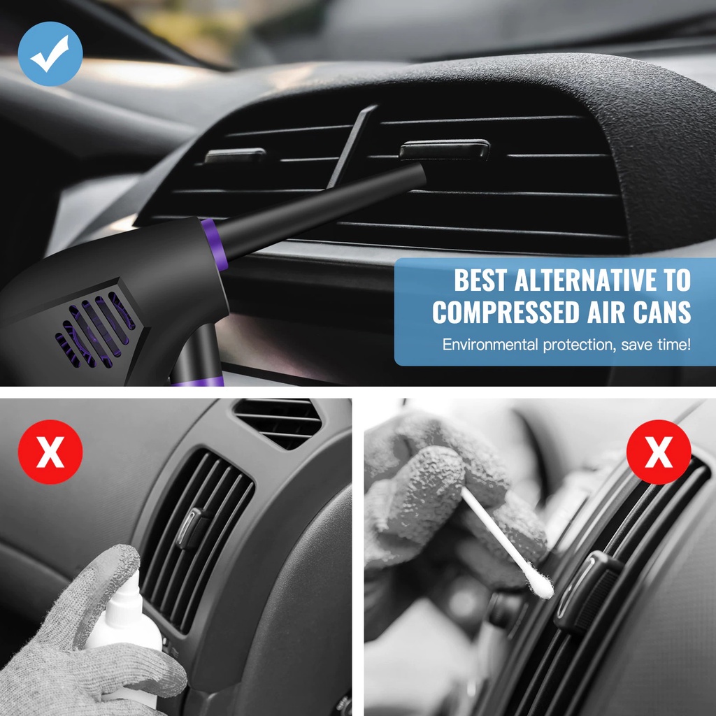 SMARTECK Air Duster Cordless Electric Air Blower 15000mAh 45000 RPM 70M ...