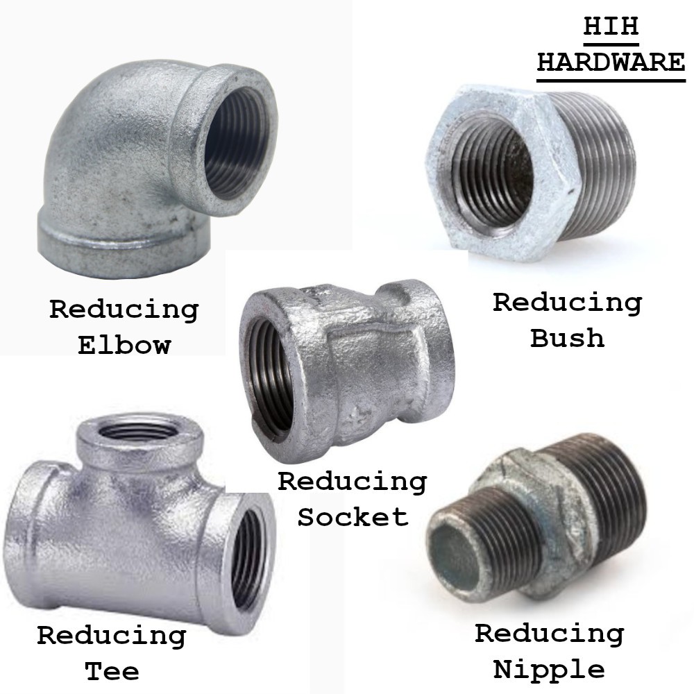 HIN 1/2"~1" Reducing GI Fitting GI pipe fittings Galvanized Iron / Paip Besi Accessories ...