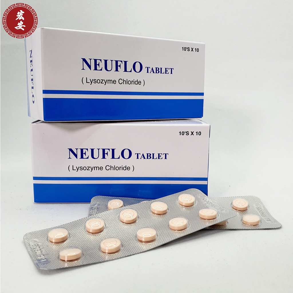Neuflo Tablets (Lysozyme Chloride) 10x10s | Relief for Sore Throat ...