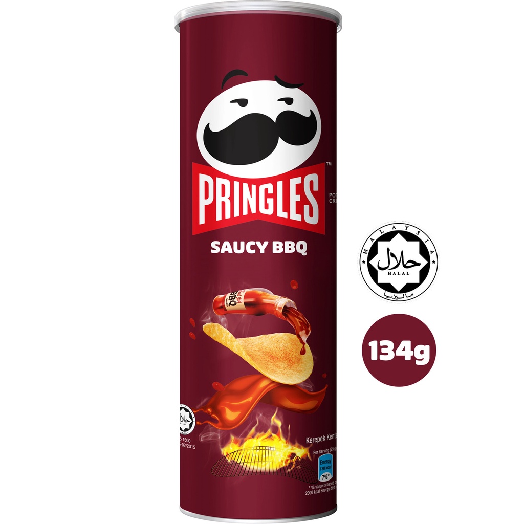 Pringles Galaxy Potato Chips, Saucy BBQ, 134g (Halal) | Shopee Singapore