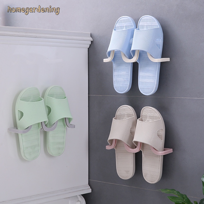 Multicolor Space-saving Bathroom Slippers Holder Wall Mounted Hanger ...