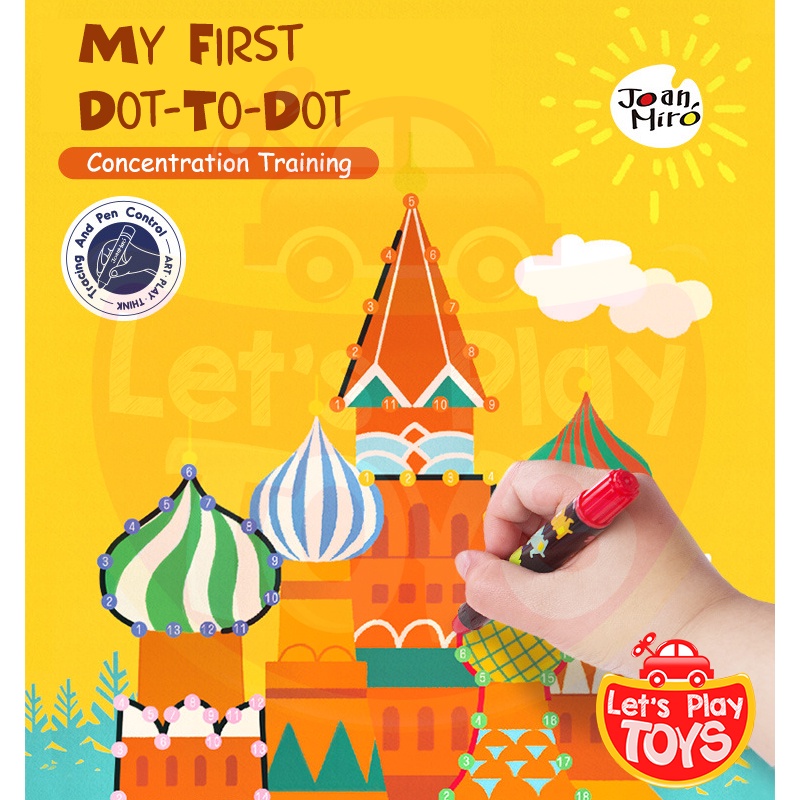 Joan Miro My First Dot to Dot Activity Books for Kids 儿童画画本连点连线画涂色 ...