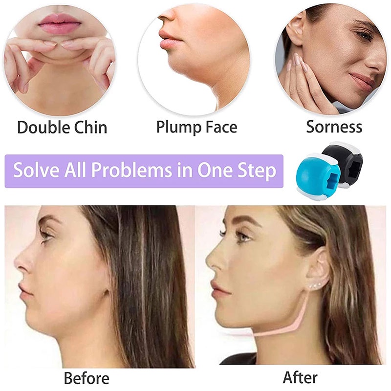 Face jaw Exercise Jawline Ball facial Muscle Fitness Ball Neck Face ...
