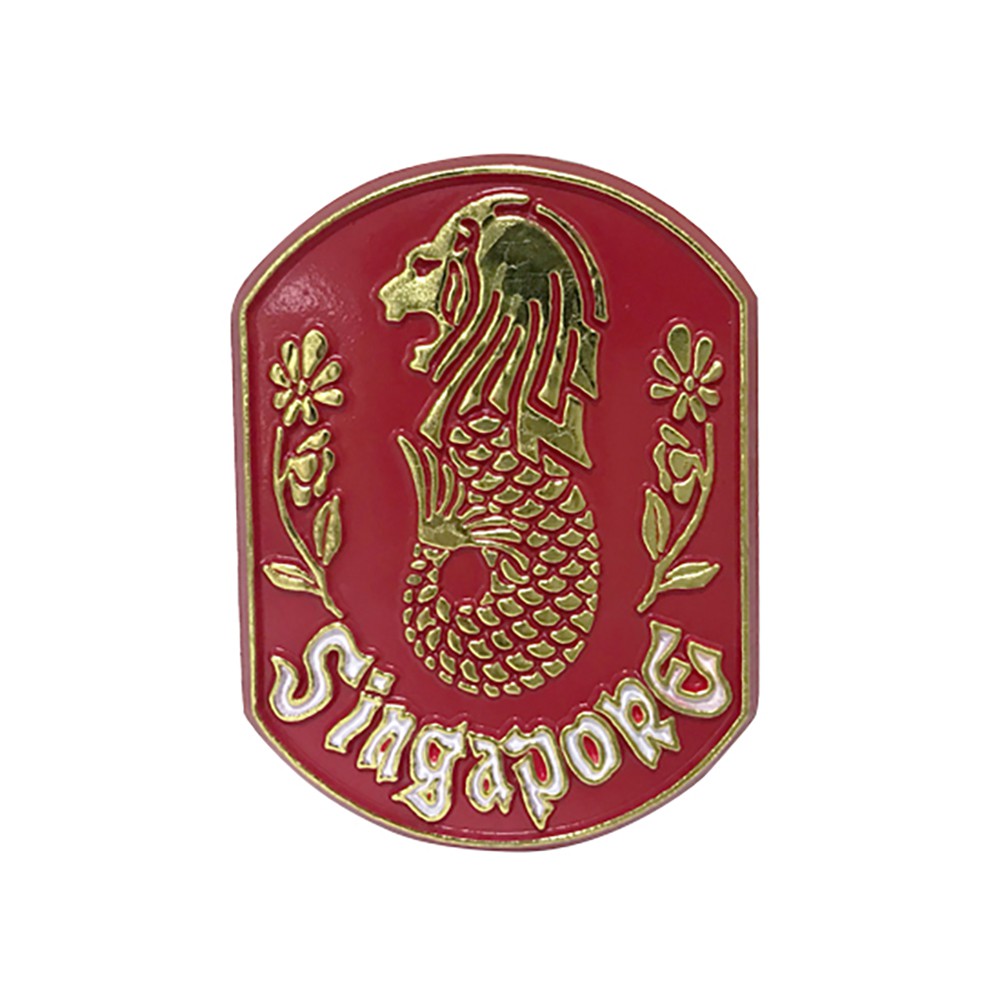 Rubberised Magnet - Merlion (Red) | Shopee Singapore