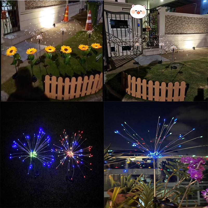 Lampu Raya Led Solar Hari Raya Lights 200LED Firework Light 8Modes ...