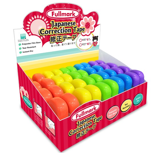 Fullmark Model E 40 pcs Correction Tape - 5mm X 6m Each, GIft Box ...