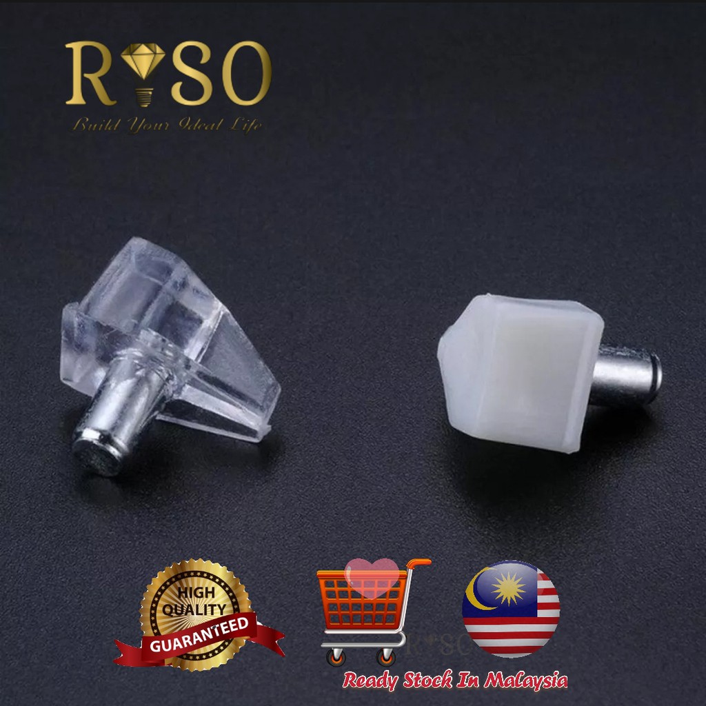 Riso7002 PVC Iron Stud White & Clear Shelf Support Stud Pin Peg ...