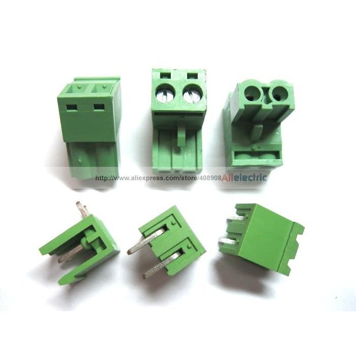 HIJAU SIKU Terminal Block 2Pin 2P Plugable Connector Pitch 5.08 mm 2 ...
