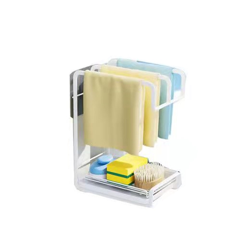 YOULITE Rag Rack Kitchen Rack Free Punch Countertop Wall Hanging Sponge ...