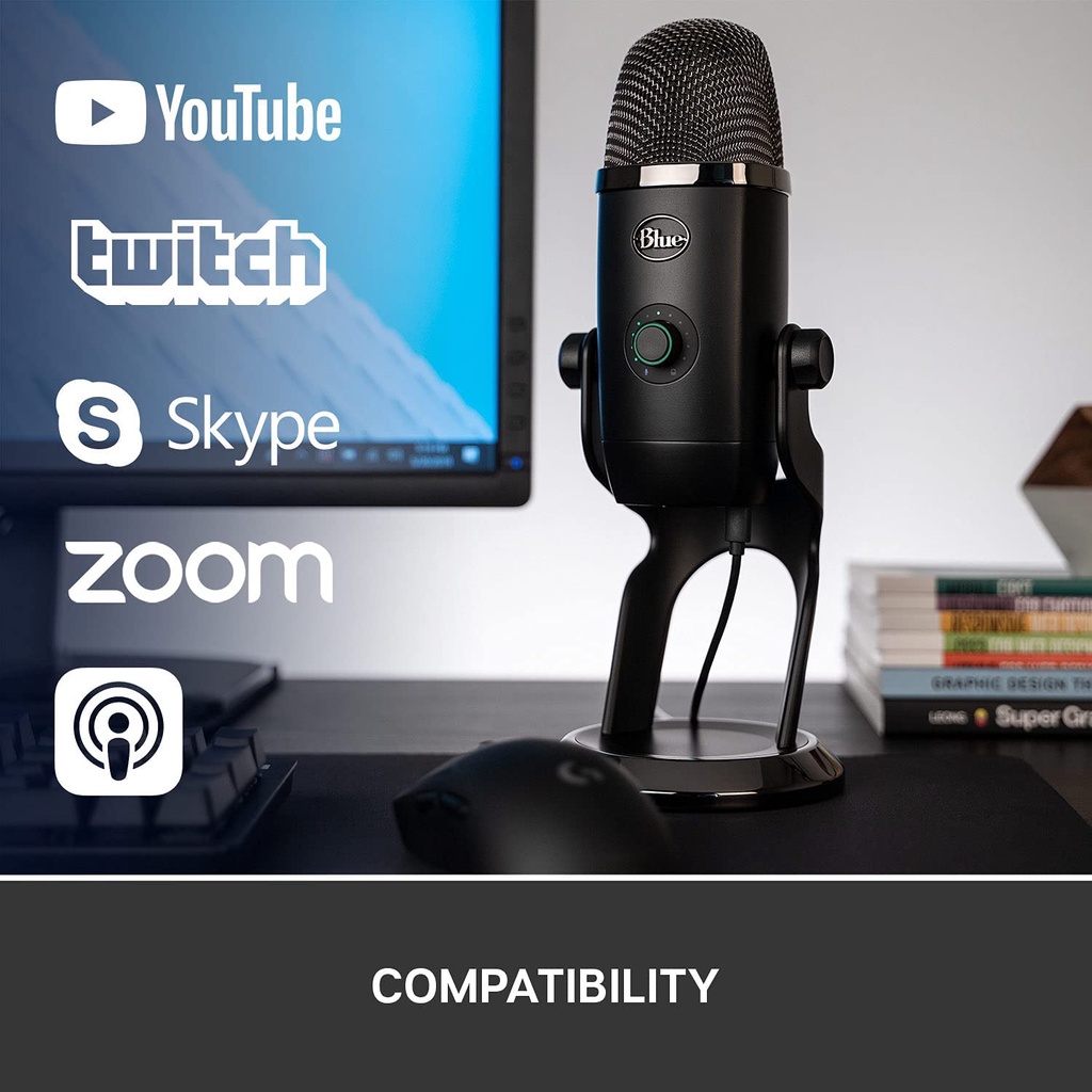 Blue Yeti X Professional Condenser USB Microphone with High-Res ...