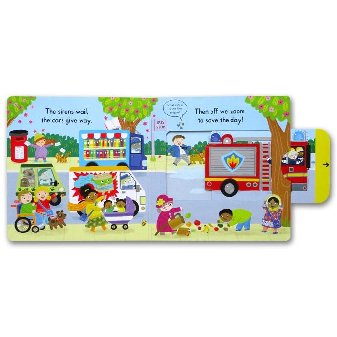 Busy Fire Station - Push Pull Slide Board Book (Ww) | Shopee Singapore