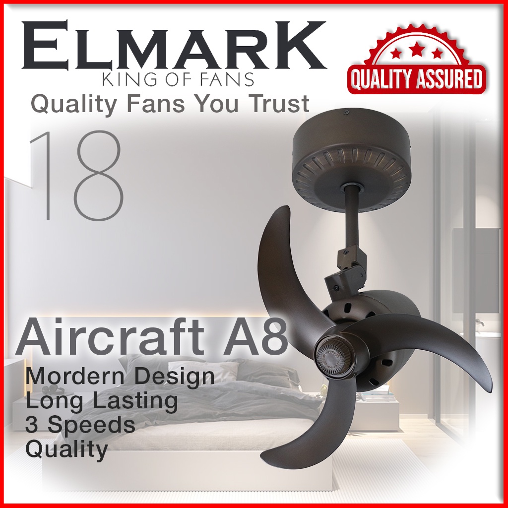 Ceiling Fan Elmark AircraftA8 International Brand Taiwan Made | Shopee ...