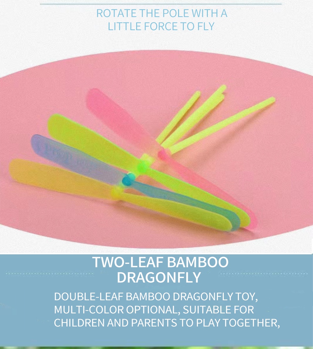 🌈Local Ship🌈Luminous Bamboo Dragonfly Toy - Flying Saucer for Kids ...