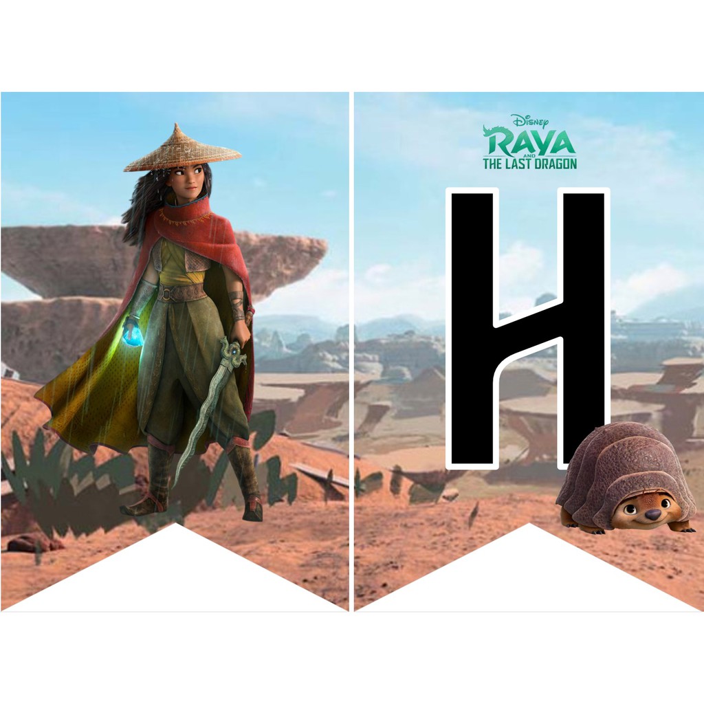 Bumting Banner - Raya the Last Dragon - Happy Birthday | Shopee Singapore