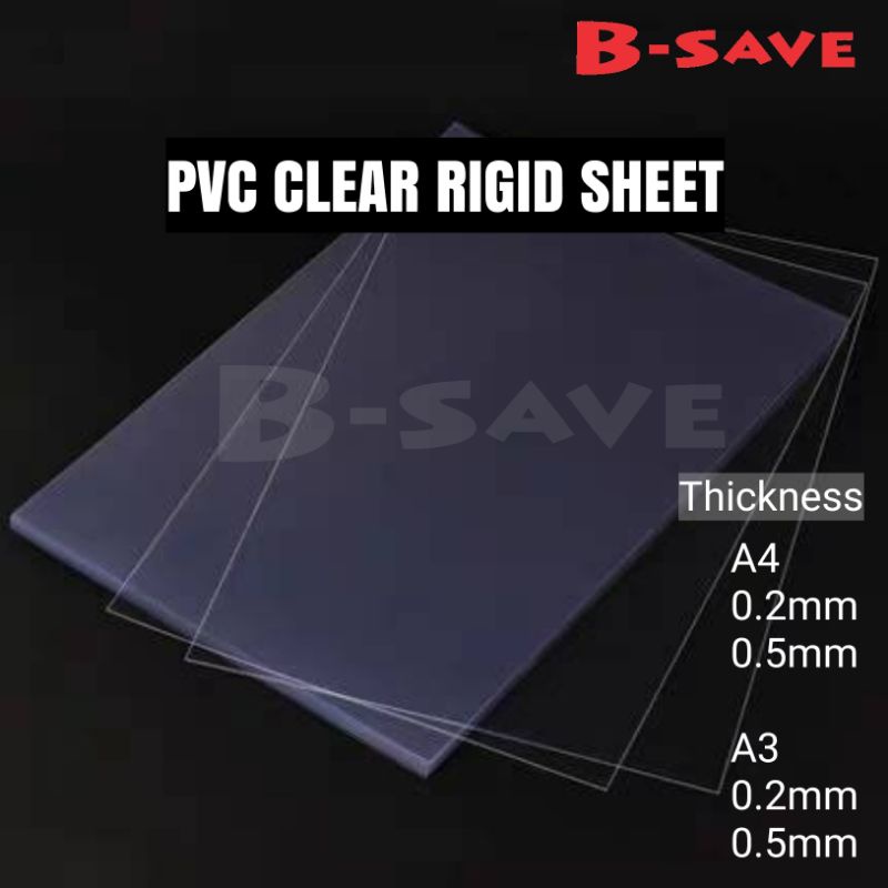 A4 A3 PVC Rigid / Rigit Sheet Transparent ( Binding Cover )Thickness 0.2mm 0.5mm | Shopee Singapore