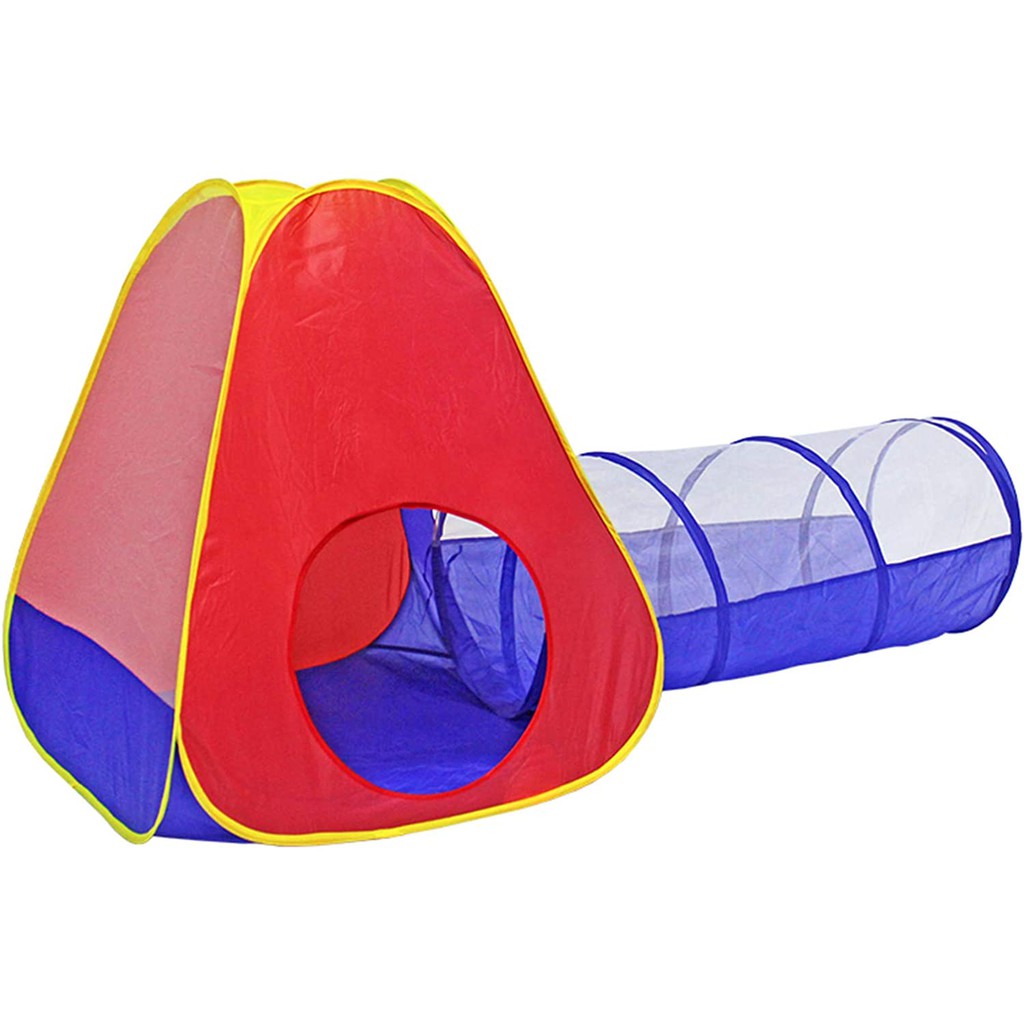 2 Piece Kids Pop Up Play Tent (Tunnel+tent)and Crawl Tunnel Children ...