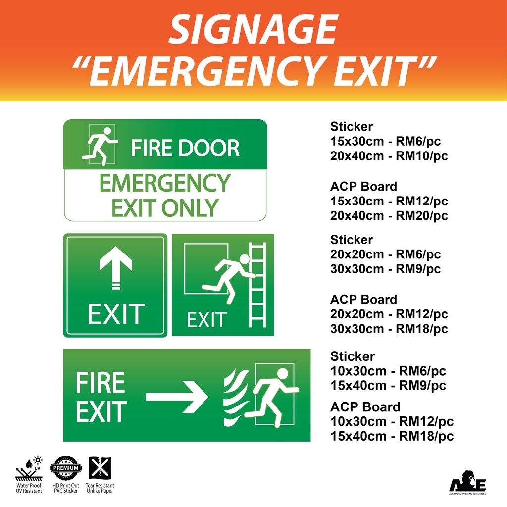 emergency exit sign - Prices and Deals - Apr 2026 | Shopee Singapore