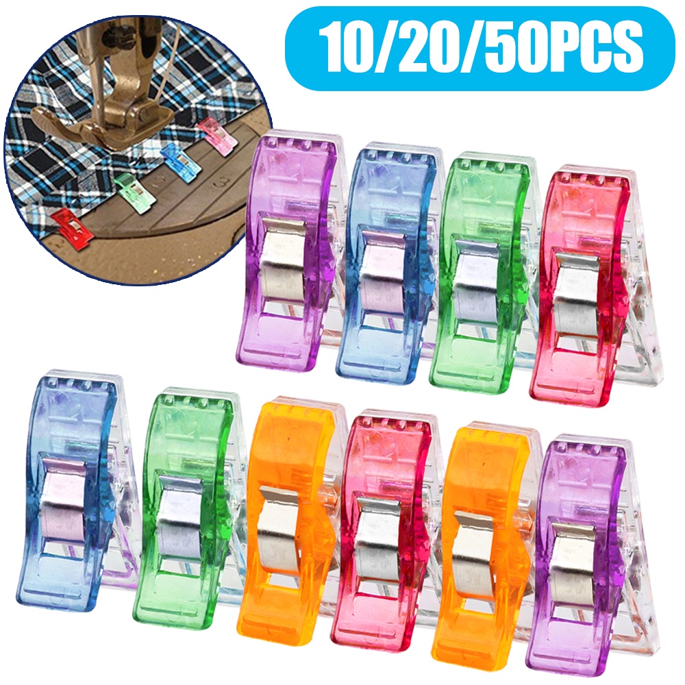 10/20/50Pcs Multipurpose Sewing Clips Colorful Craft Clamps for Sewing ...