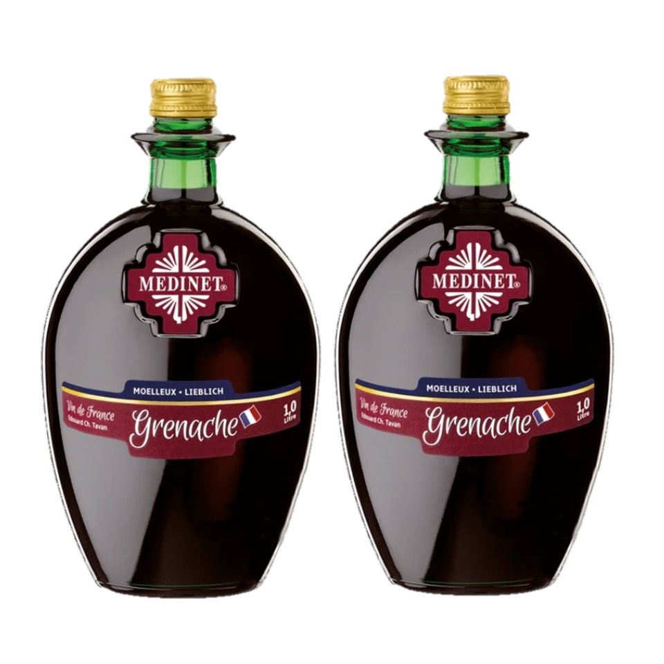 SHOP 24 Medinet Grenache 1 Litre Red Wine 2 bottles France wine Good ...
